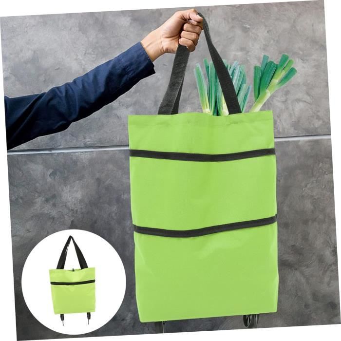 2 Pièces Sac De Rangement À Roulettes Pochette De Courses Sac À Linge ...