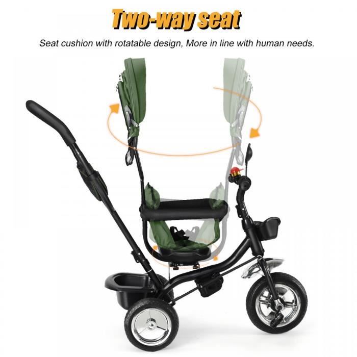 Tricycle évolutif pour enfant - HOMEWELL - YIPEEMA - Poussette dès 9 ...