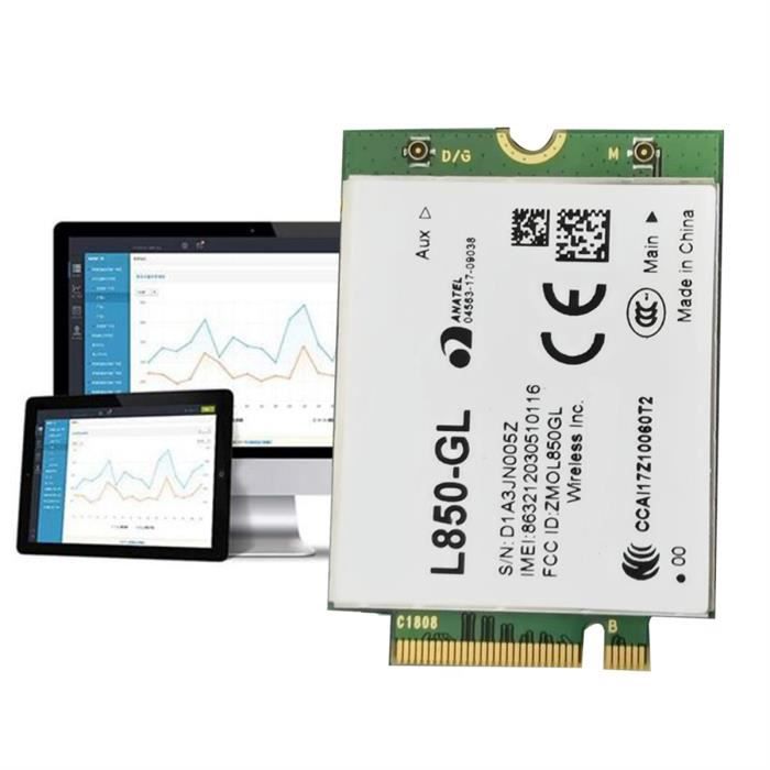 Module WWAN L850- 4G LTE Cat9 M.2 LTE et Carte WCDMA pour Routeur ...