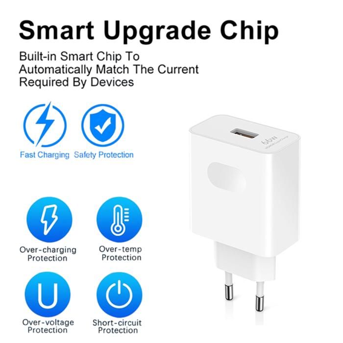 Chargeur USB Super rapide 66W, pour Huawei Mate 40 50 P50 P60 Nova 10 ...