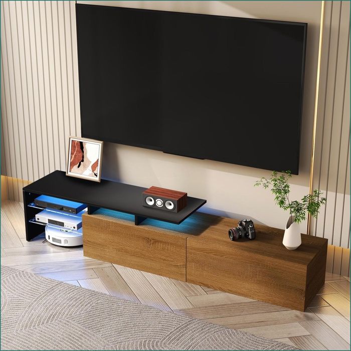 Meuble TV & Divertissement - Design Moderne, Stockage Pratique, LED ...