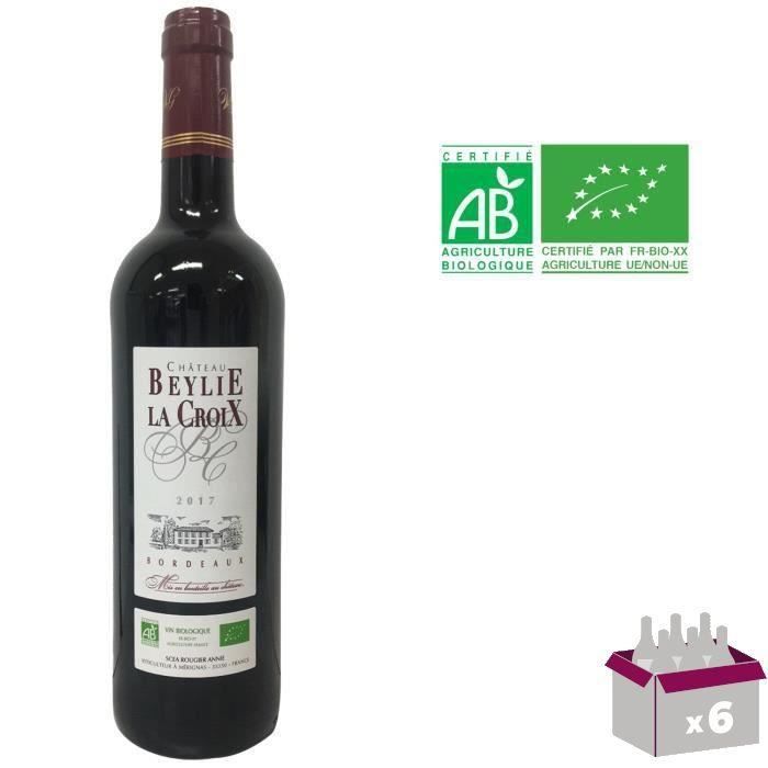Château Beylie La Croix 2017 Bordeaux - Vin rouge de Bordeaux - Bio x6 - La cave Cdiscount