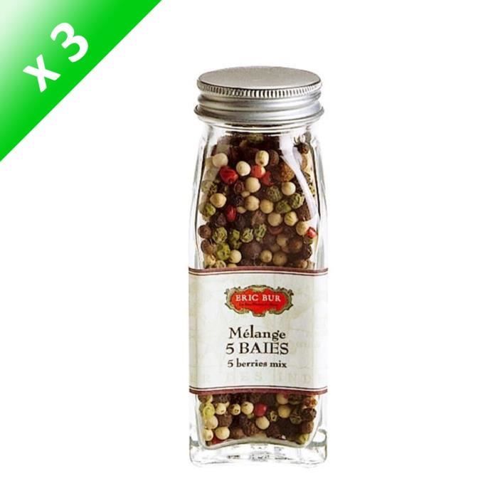 [LOT DE 3] ERIC BUR Epices Melange 5 Baies - 40g - Cdiscount Au quotidien