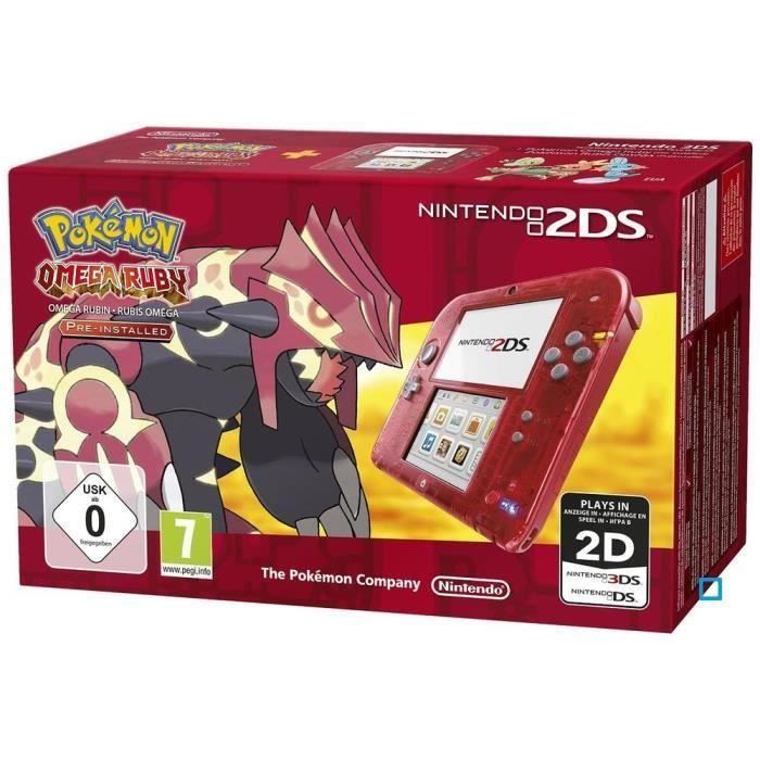Pack 2DS Transparente Rouge + Pokemon Rubis Oméga - Cdiscount Jeux vidéo