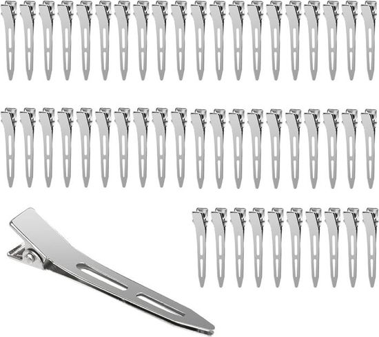 50 Pièces Pince Cheveux Coiffeur, Pince Cheveux Maquillage Sans Plis ...