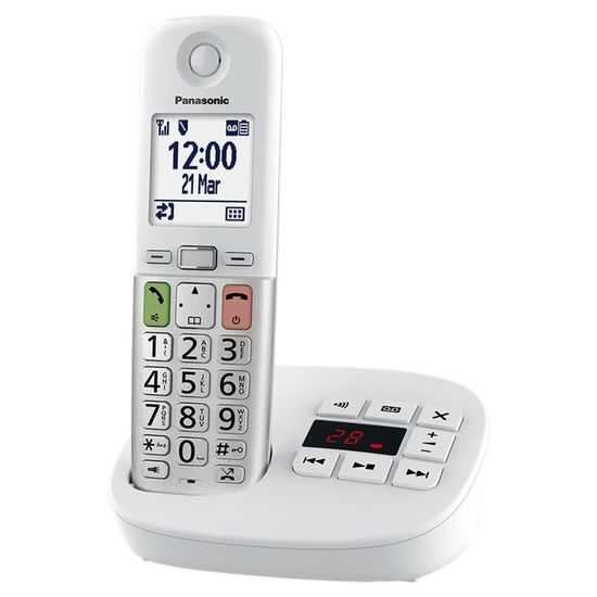 Téléphone fixe sans fil - Panasonic - Blanc - Cdiscount Téléphonie
