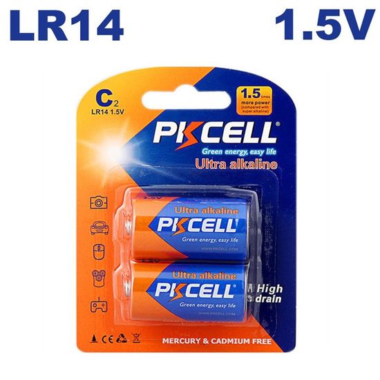 2 Piles LR14 Ultra Alcaline PKCell 1.5V - Cdiscount Bricolage