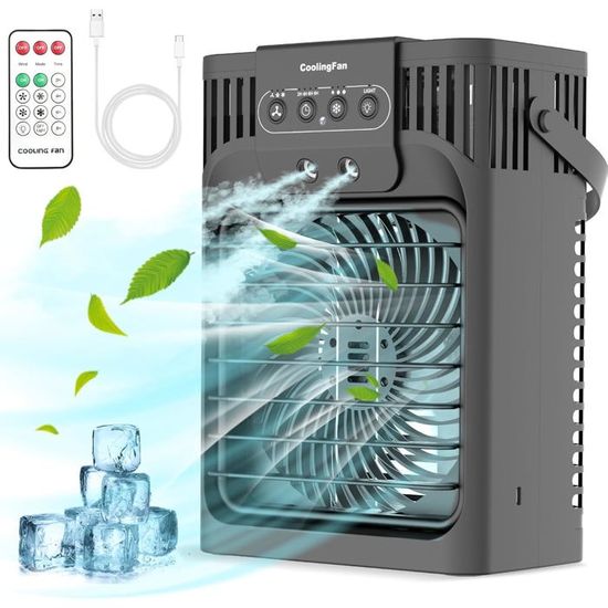 Climatiseur Mobile,Mini Climatiseur Mobile Silencieux Portable,Refroidisseur D'Air 4 En 1,3 ...