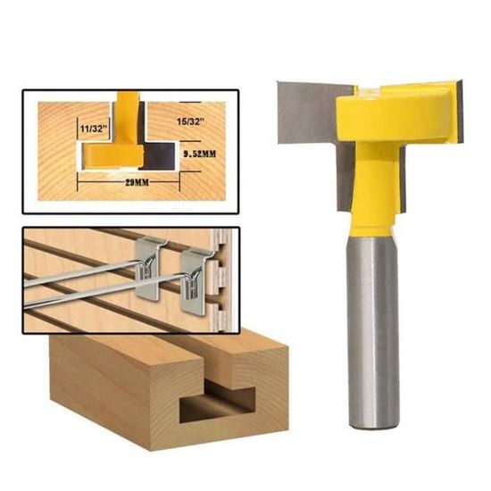 8mm T-Track Routeur à Rainure en T Forme Routeur Bits Coupe du 8mm Lame Jaune (1 fraise) A52 ...