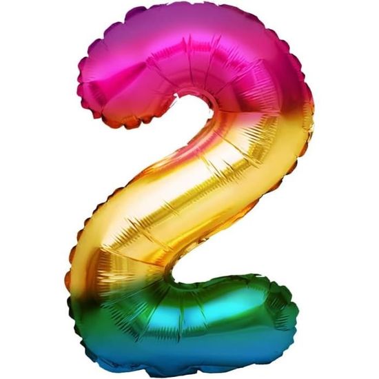 Ballon Anniversaire 2 Ans \U2022 Xxl Ballon Géant Set 101Cm + 45 Cm ...