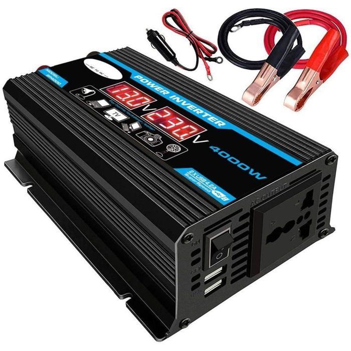 Convertisseur Pur Sinus, Convertisseur 4000W 12V 220V onduleur de ...