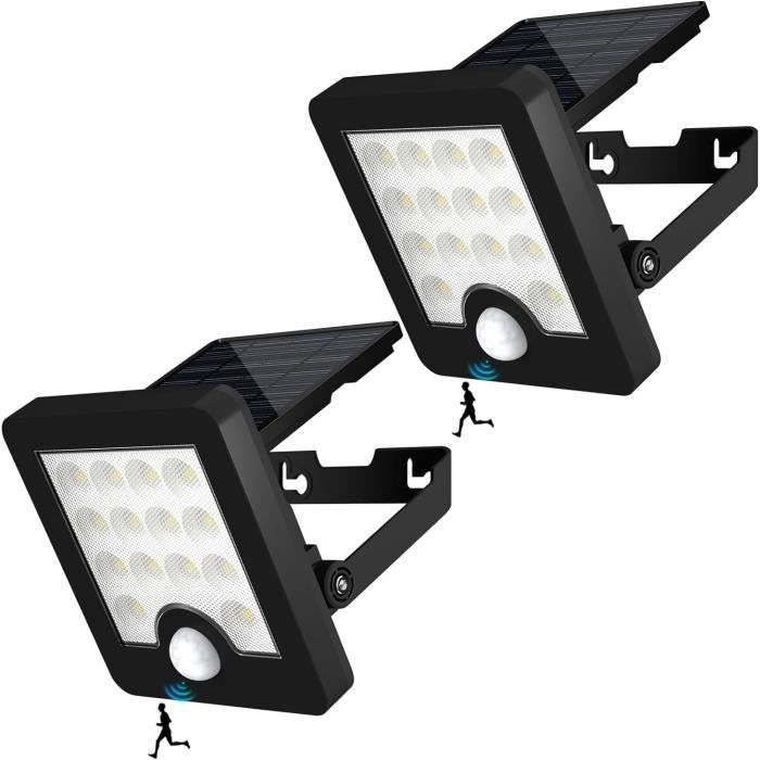 Wisdom line Spot LED d'extérieur solaire, 2 pièces LED pour mur IP65 ...