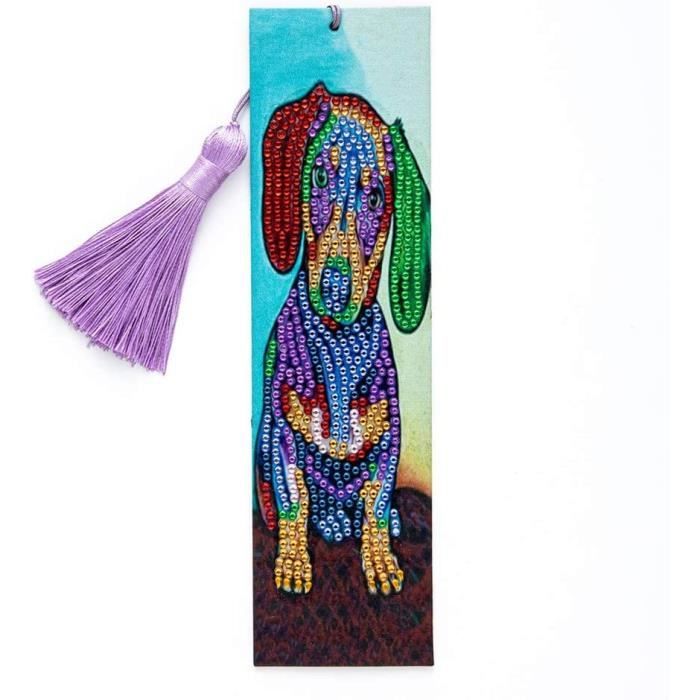 Domybest Marque-page de Peinture au Diamant Bricolage Diamond Painting Marque Page en Cuir ...