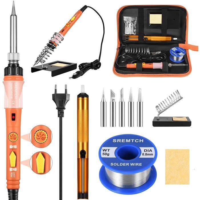 HFIENT-Fer à Souder [Upgraded] Fer a Souder Etain de Précision avec Interrupteur ON-OFF ...