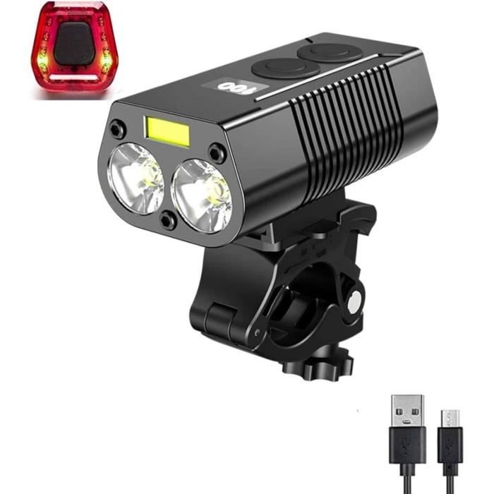 Vélo Light Rechargeable, Super Bright 2000 Lumen Bike Front Light Set ...
