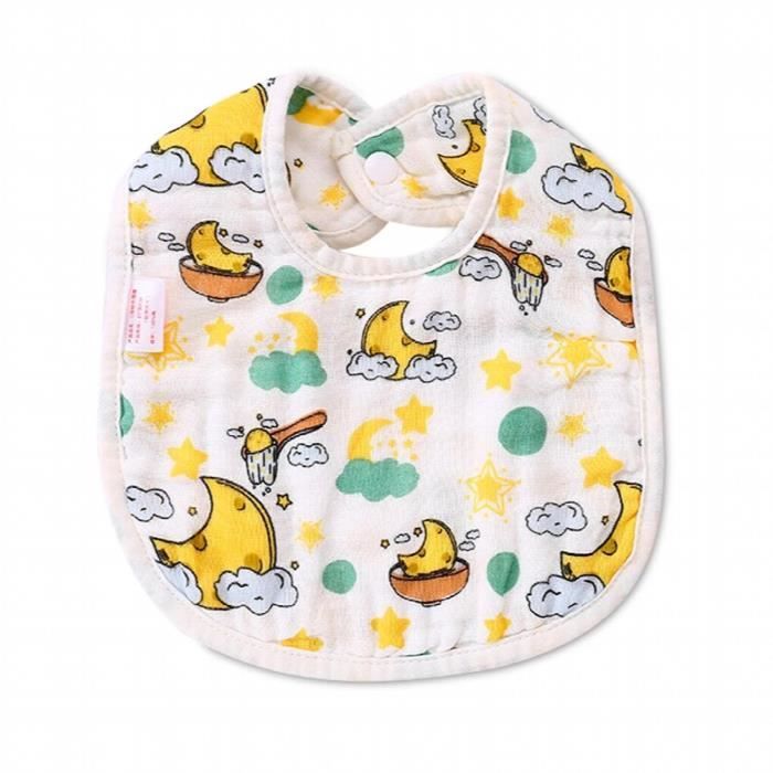 Bavoirs bébé 360 degrés Rotation 8 couches gaze mousseline bébé enfants ...