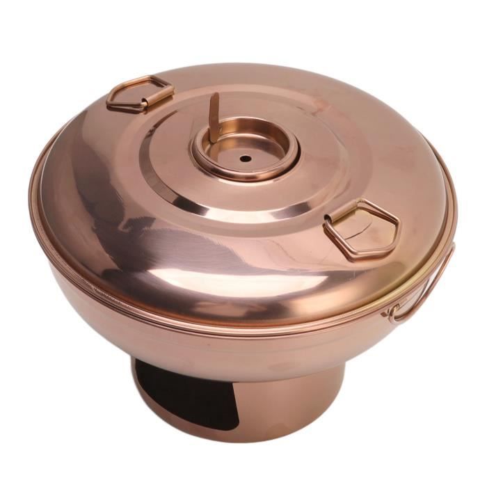 Marmite à charbon - EJ.LIFE - Modèle circulaire - Acier inoxydable 410 ...