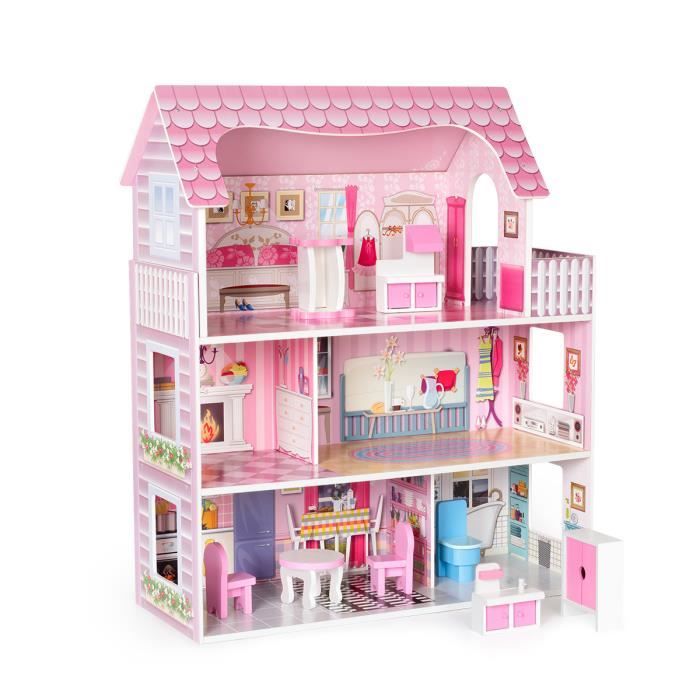 YIN Maison de poupée en bois jeu d'imitation multi-équipements,3+ 92428 - Cdiscount Jeux - Jouets