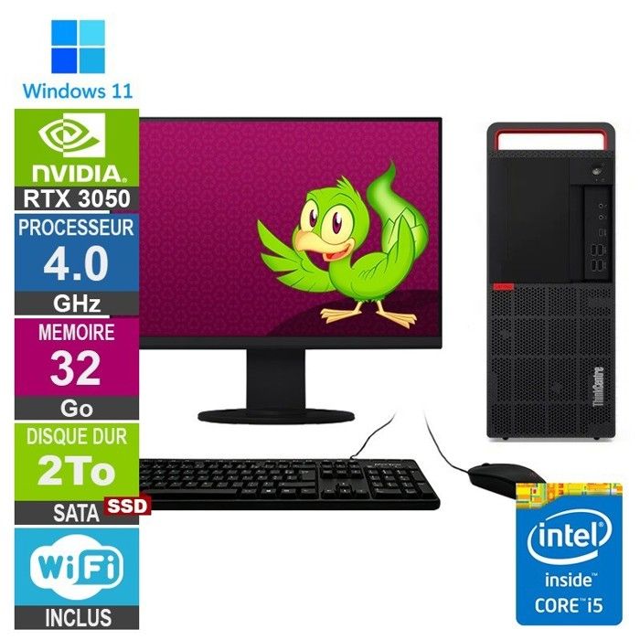 PC Gamer LPG-920T i5-8400 4.00GHz 32Go/2To SSD/RTX 3050/24" - Cdiscount ...