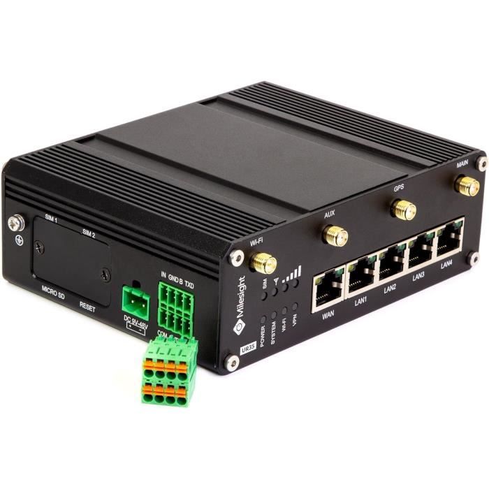 Routeur industriel 4G Milesight UR35 Pro WiFi4 GPS PoE - Double bande ...