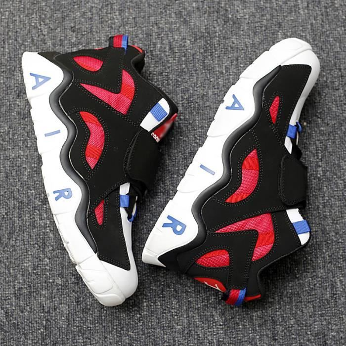 JS™ Sneakers hommes chaussures de basket rouge Rouge - Cdiscount Chaussures