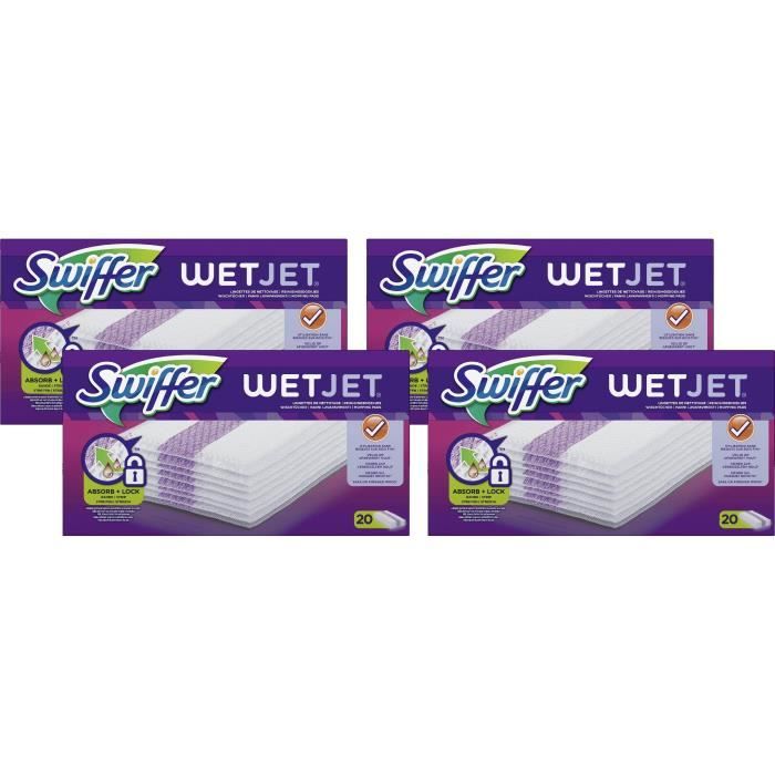 SWIFFER WetJet Balai Spray Recharges Lingettes pour tous types de Sols ...