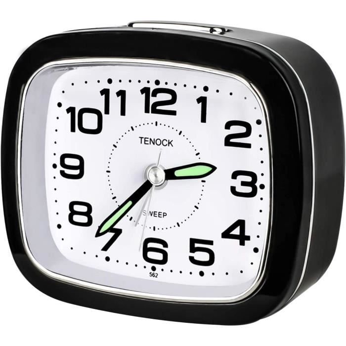 Edillas Réveil Analogique,Réveil de Voyage Silencieux sans Tic-tac avec ...