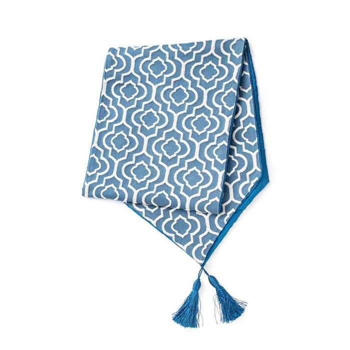 Tableau Runner Diner Desk Dresser Buffet Buffet Fleurs Jacquard Fringe ...