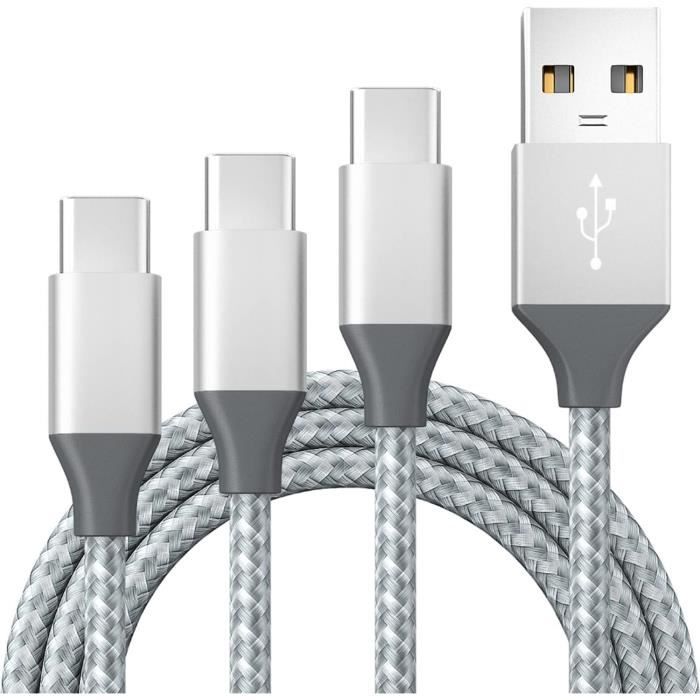 Câble Chargeur Usb C [1M-Lot De 3], Usb 2.0 Type C Charge Rapide 3A ...