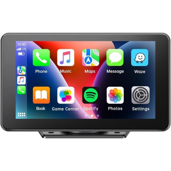 Ecran Apple Carplay Voiture Android Auto Sans Fil, Portable Autoradio ...