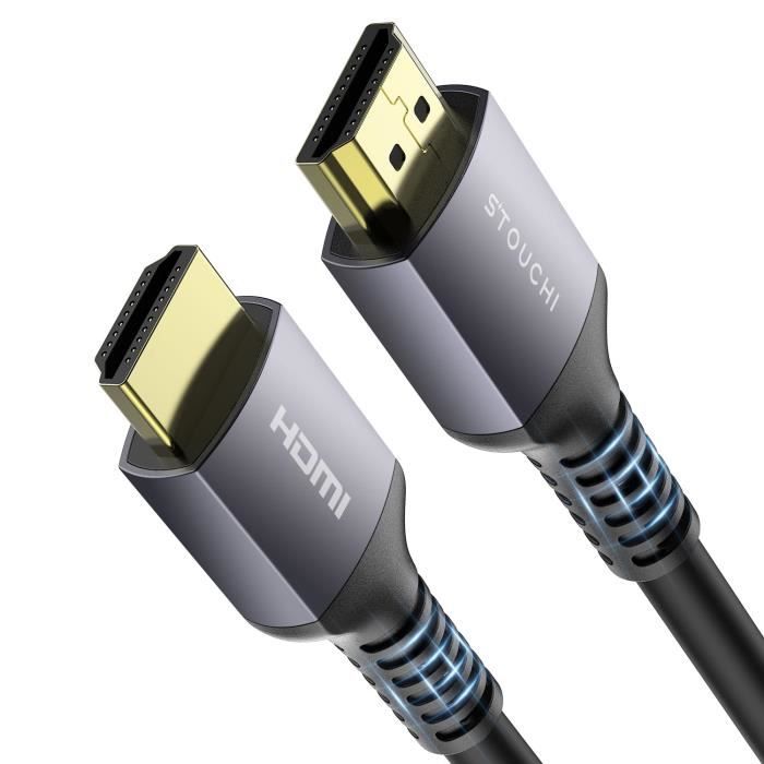 Câble Hdmi 2.1 6M, 8K Ultra Hd 48Gbps Haute Vitesse 8K60 4K120 144Hz ...