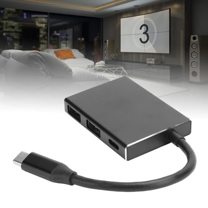 Station d'accueil de type C Laptop Docking Station, 4 In 1 Adapter Plug and Play 4K TypeC ...