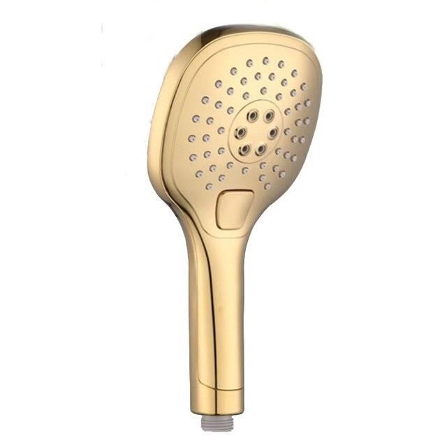 POMMEAU DE DOUCHE,GOLD--Pommeau de douche rond à trois vitesses ...