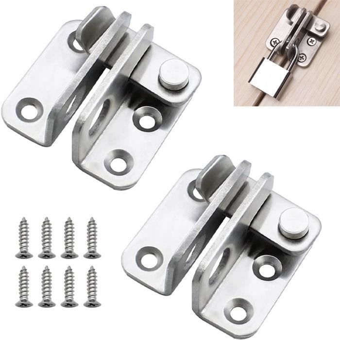 2pcs Loquet, Avec 8 Vis Minuscule, Double Protection, Applicable aux ...