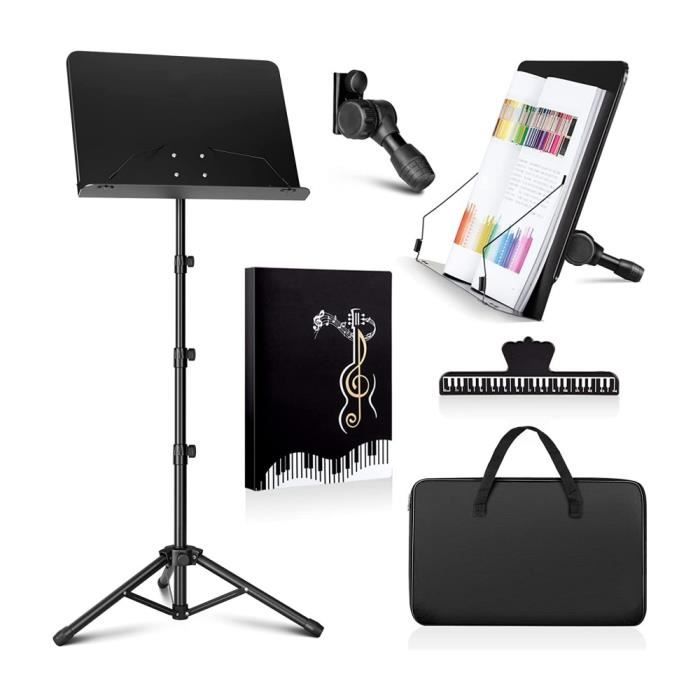 Pupitre de Partitions Pliable et ajustable en Métal Portable avec Sac ...