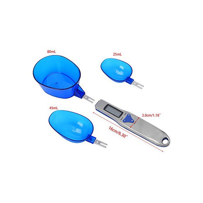Balance de cuisine numérique avec 3 cuillères à mesurer pesant et ...
