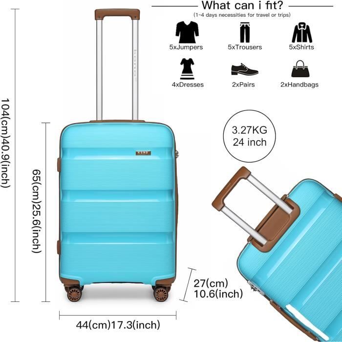 Valise Moyenne Taille 65Cm Rigide Valise Soute Avion Legere En ...
