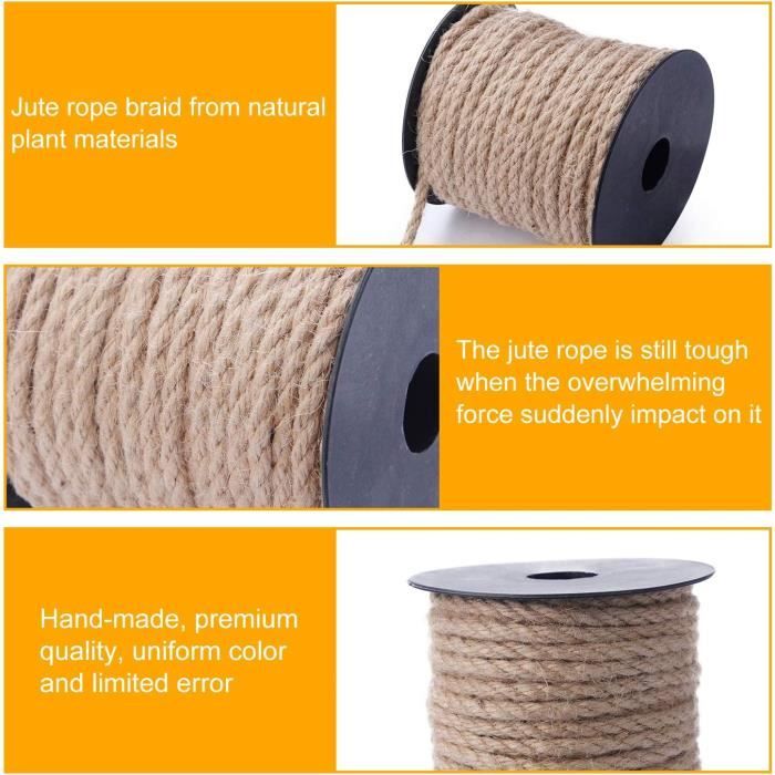 Ficelle de Jute Naturelle 5mm d'épaisseur - Corde de Jute à Trois Fils ...