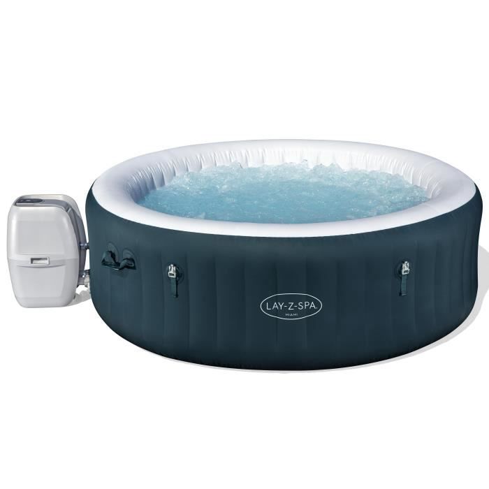 Spa gonflable BESTWAY - Lay-Z-Spa Miami - 140 airjets - 196 x 66 cm - 4 ...