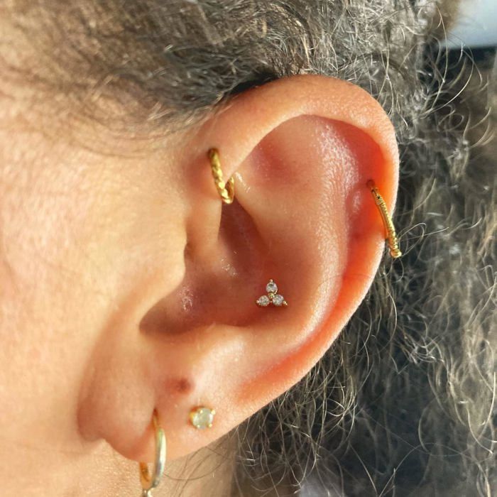 16G Piercing Conch Cartilage Tragus Helix Femme Acier Chirurgical ...