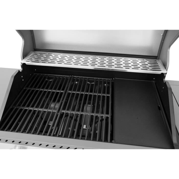 COOKING BOX Barbecue à gaz BRISBANE - Cuisine inox - 142x57x112 cm ...