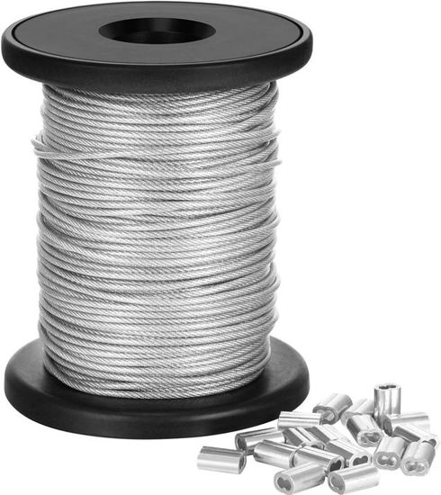 Fil De Suspension Pour Cadre Photo Enduit De Vinyle, Bobine De Fil D ...