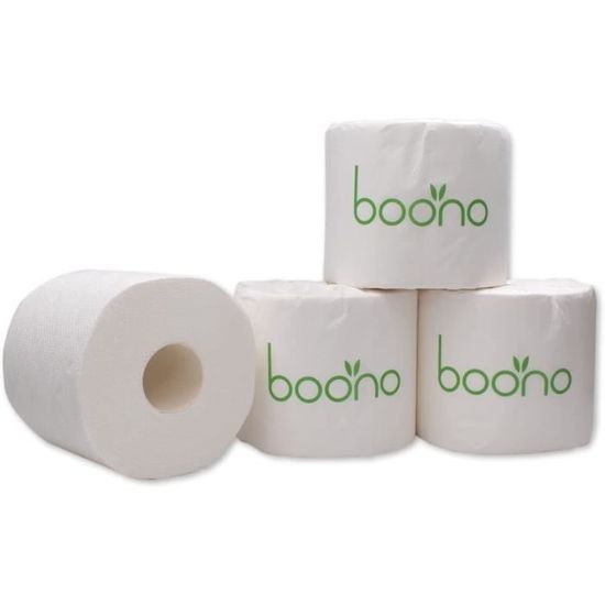 Boono Lot de 12 rouleaux de papier toilette en bambou 3 plis 240 ...