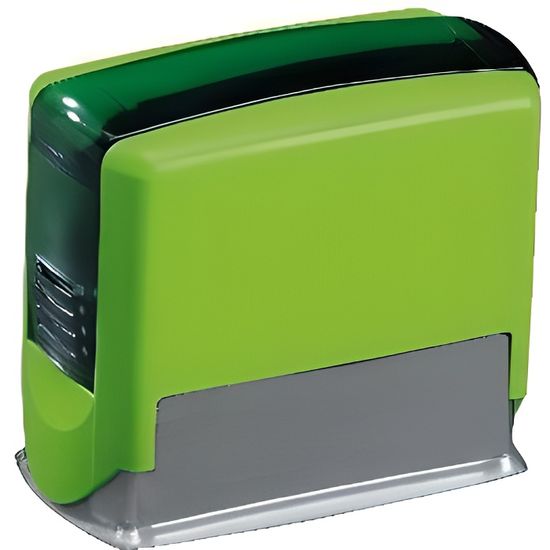 Tampon cachet - Modifiable à volonté - Corps Vert / Encre noire ...