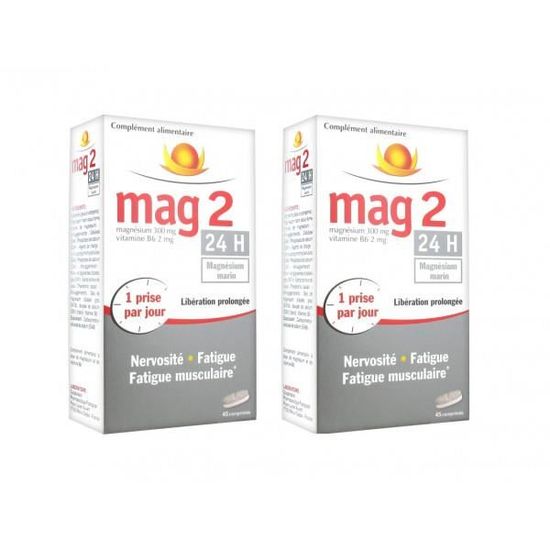 Mag2 24H - Magnésium - libération prolongée - Nervosité - fatigue ...