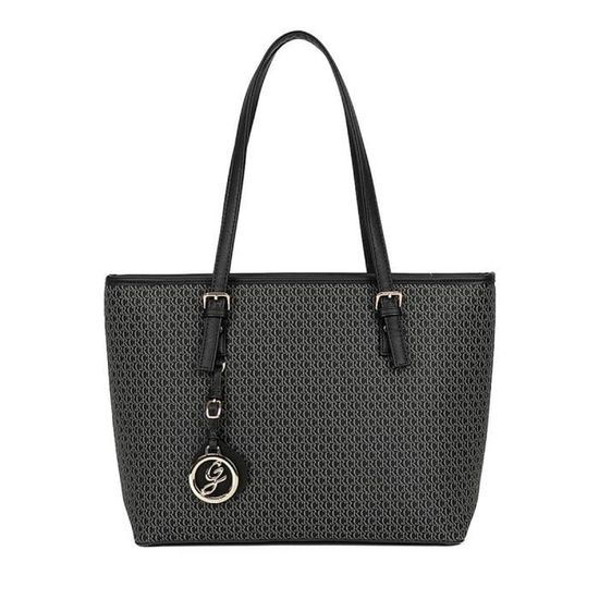 Sac à Main Cabas - Gallantry - Noir - Imprimé - Léger - Zippé Noir ...