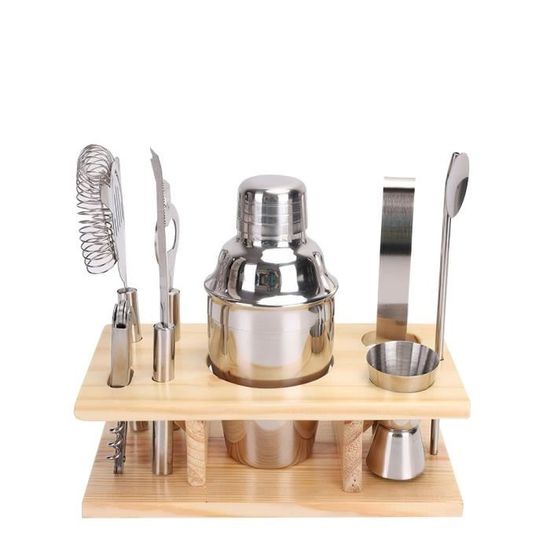 Cocktail Maker Set Ensemble shaker à cocktail en acier inoxydable 9 ...