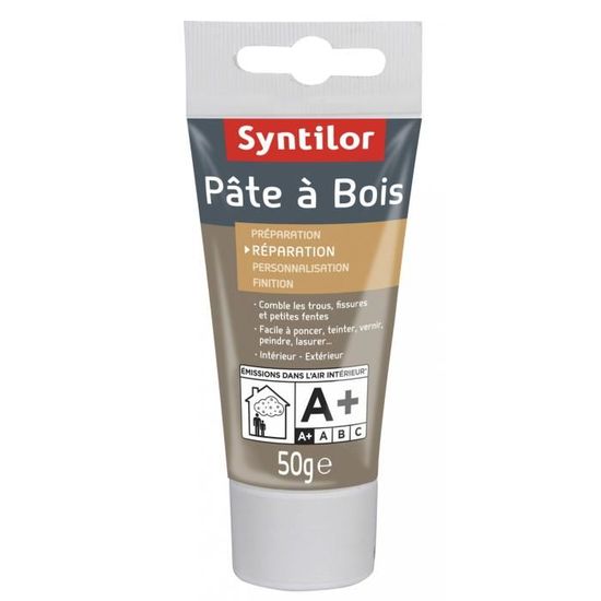 Pâte à bois - SYNTILOR - Acajou foncé - Prêt à l'emploi - 50 g - Idéale ...