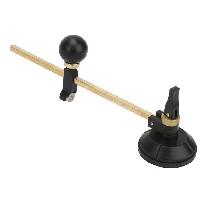 Akozon Coupe-verre circulaire Coupe-verre 6 Compas de roue Coupe circulaire avec ventouse (40cm ...