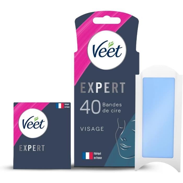 EXPERT - 40 Bandes de Cire Froide Visage - Peaux Sensibles - Finition ...